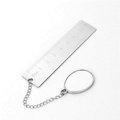 China Sublimation Blank Metal Bookmark With Ruler Custom Photo Printing Bookmark for sale