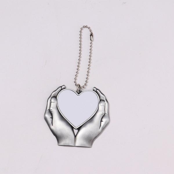 Quality Creative Christmas Ornament Heart In Hands Sublimation Car Charm Pendants Blanks for sale