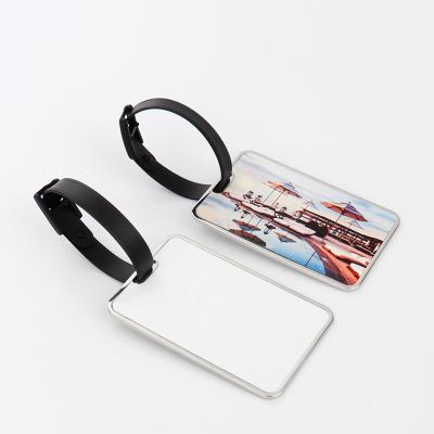 China Customized Metal Sublimation Luggage Tag For Heat Transfer Photos Printing for sale