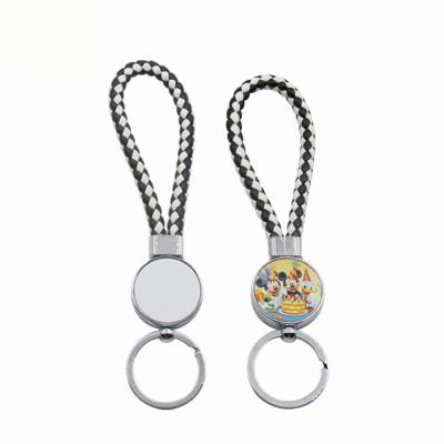 중국 승화 PU 로프 열쇠고리 키 링 맞춤형 빈 승화 자동차 열쇠고리 판매용