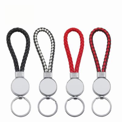 중국 승화 PU 로프 열쇠고리 키 링 맞춤형 빈 승화 자동차 열쇠고리 판매용