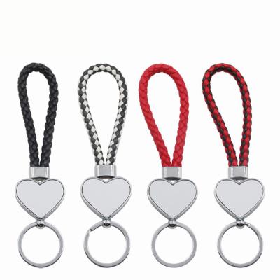 중국 승화 PU 로프 열쇠고리 키 링 맞춤형 빈 승화 자동차 열쇠고리 판매용