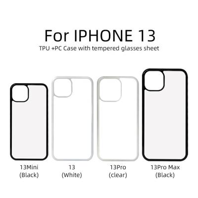 Cina Cassa mobile in vetro temperato TPU sublimazione 2D per iPhone 13 14 15 16 in vendita