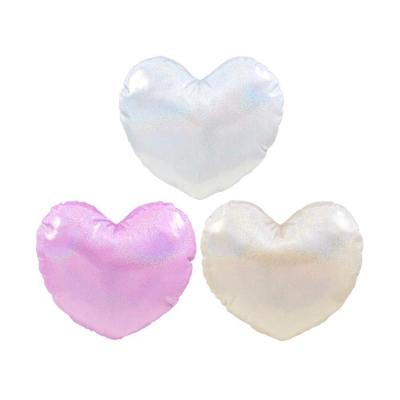 중국 심장 모양 수블리메이션 다채로운 베개 케이스 DIY 개인화 된 반짝이는 베개 커버 판매용