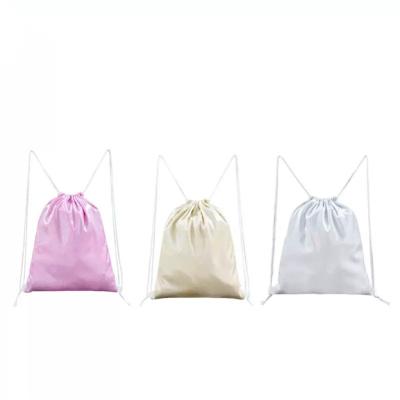 China Saco de cordas de desenho colorido de sublimação brilhante para impressão de fotos personalizadas DIY à venda