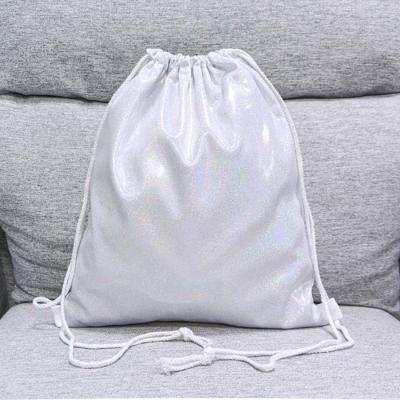 China Saco de cordas de desenho colorido de sublimação brilhante para impressão de fotos personalizadas DIY à venda