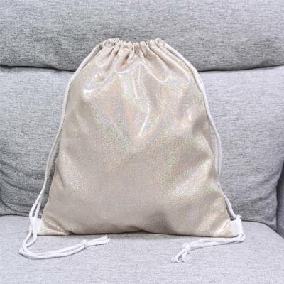 China Saco de cordas de desenho colorido de sublimação brilhante para impressão de fotos personalizadas DIY à venda