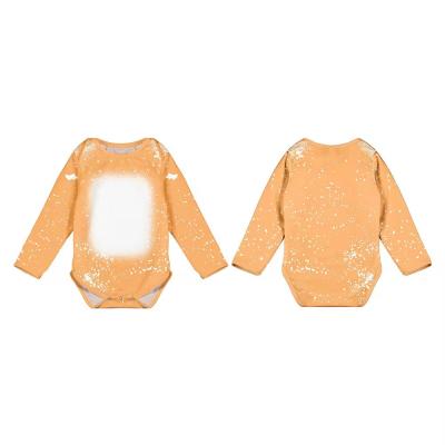 China Multicolor Bebé Sublimación Romper Blanks Tie Colorante con Mangas Largas en venta