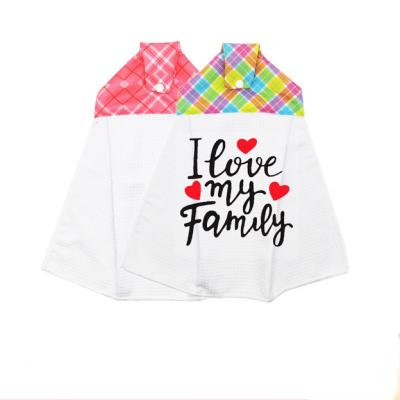 Китай Вафельные полиэстерные сублиматические ручные полотенца для кухни и ванной продается