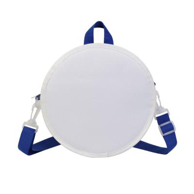 China Blank Cute Crossbody Bag Small Round Sublimation Coin Purse For Ladies Or Students for sale