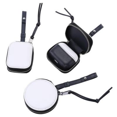 China Leather Sublimation Airpods Bag Custom Headphone Bag For Sublimation Photos Printing for sale
