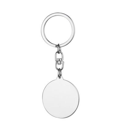 China Metal Round SublimationKeyring With Metal Insert For Sublimation Printing for sale