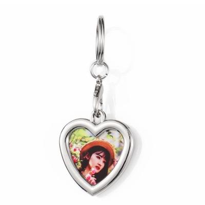 China DIY Keyring Personalized Sublimation Photoframe Keyrings Printable Pendant Keychains Ornaments for sale
