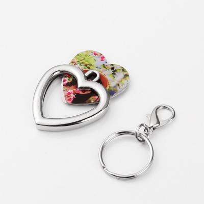 China DIY Keyring Personalized Sublimation Photoframe Keyrings Printable Pendant Keychains Ornaments for sale
