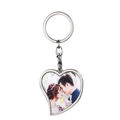 China Heart And Star Shape Blank Sublimation Keyring Custom Pendant Key Ring for sale