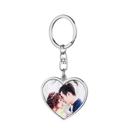 China Heart And Star Shape Blank Sublimation Keyring Custom Pendant Key Ring for sale