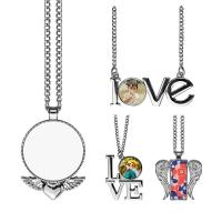 Quality Sublimation Photo Necklace Blanks Wings Pendant Ornament Diy Printing Customized for sale