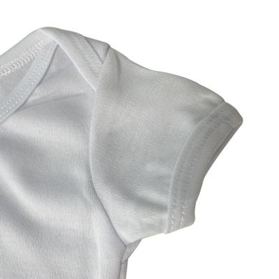 China Customizable White Short Sleeve Newborn Romper For Sublimation Heat Transfer Printing for sale