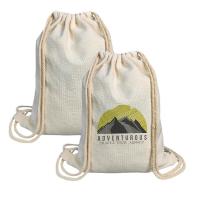 China Custom Sublimation Linen Drawstring Backpack 40*30cm Promotional Drawstring Bag for sale