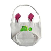 China Custom Sublimation Bunny Ear Easter Basket diy Easter Egg Bucket for sale