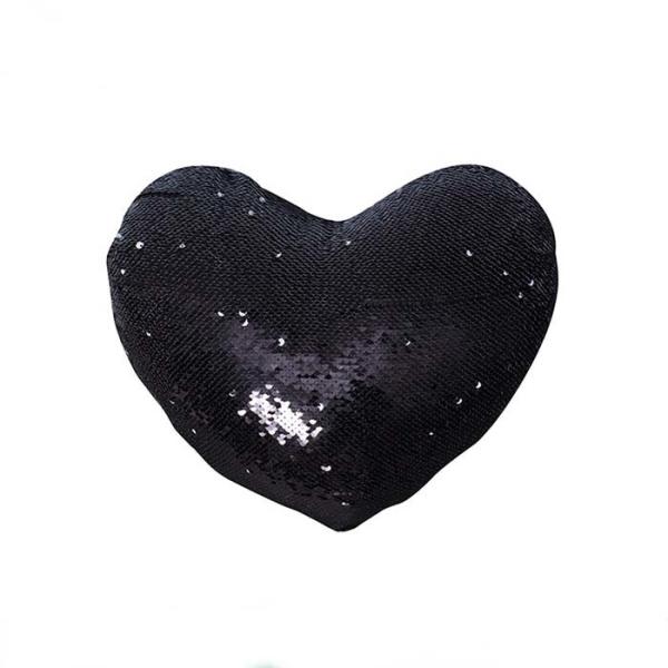 Persönliche Herzform Sequin Sublimation Kissenkoffer Funkelnden Stil