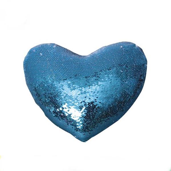 Persönliche Herzform Sequin Sublimation Kissenkoffer Funkelnden Stil