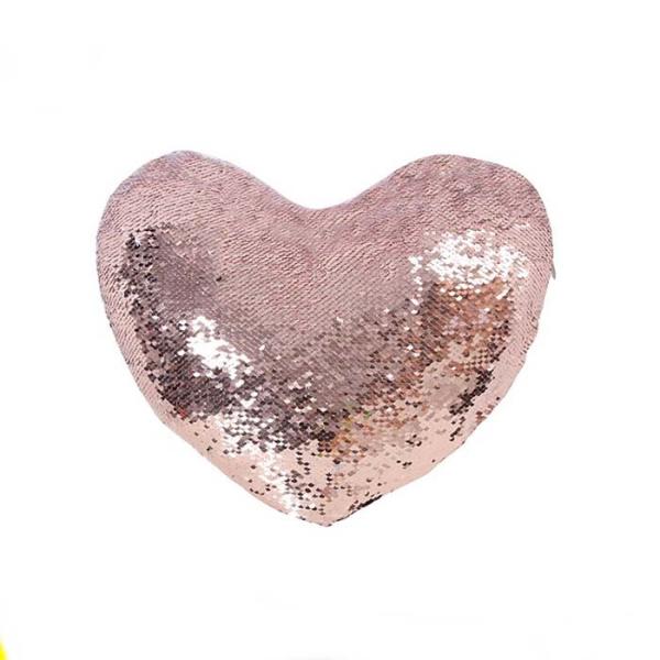 Persönliche Herzform Sequin Sublimation Kissenkoffer Funkelnden Stil