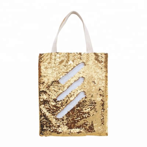 Quality Customizable DIY Sublimation Blanks Magic Reversible Sequin Tote Bag 40*34cm for sale