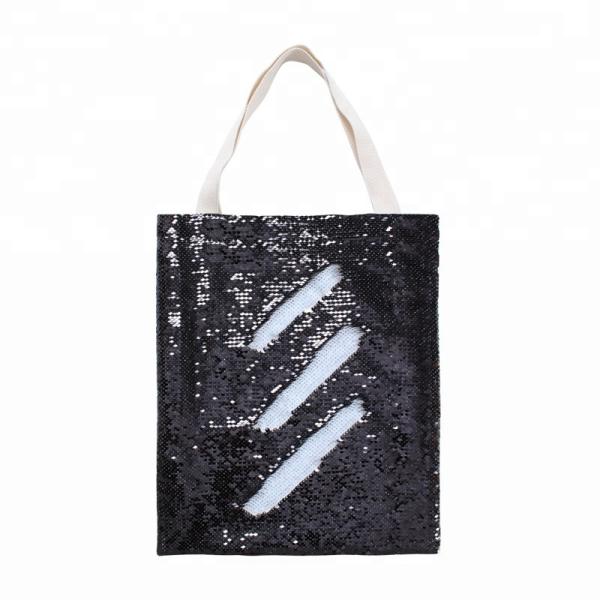 Quality Customizable DIY Sublimation Blanks Magic Reversible Sequin Tote Bag 40*34cm for sale
