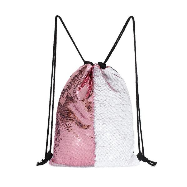 Quality Magic Sparkling Blank Sublimation Items Sequin Drawstring Bag for sale