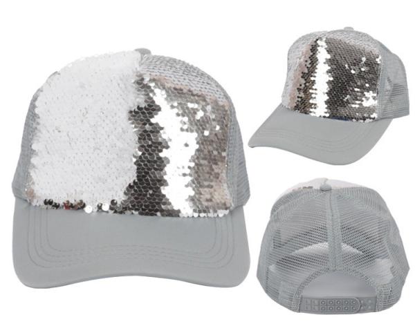 Quality Customized Sequin Sublimation Baseball Cap For Photo Printing for sale