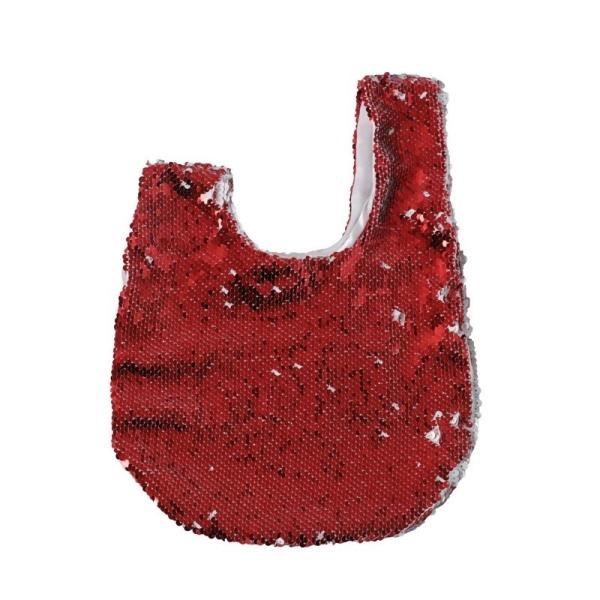 Quality DIY LOGO Sublimation Shiny Sequin Wrist Bag Walking Makeup Bag for sale