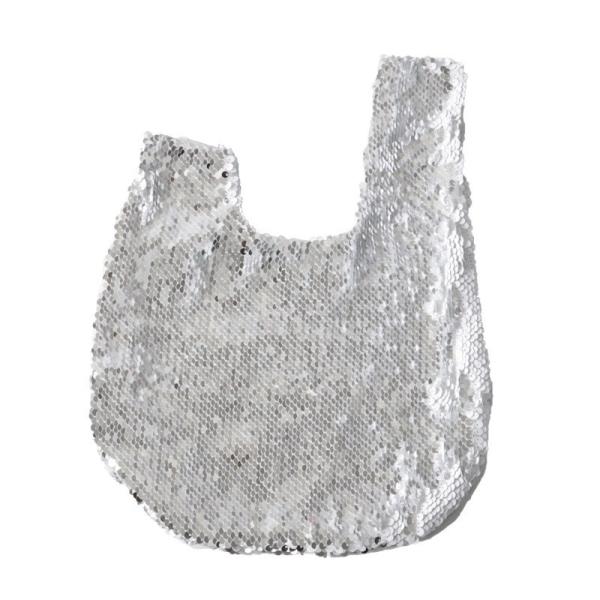 Quality DIY LOGO Sublimation Shiny Sequin Wrist Bag Walking Makeup Bag for sale