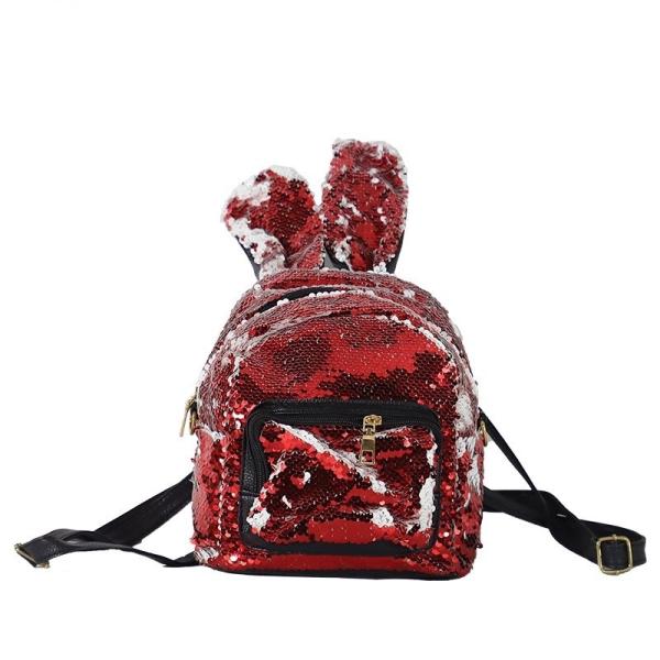 Quality Stylish Shiny Sublimation Sequin Backpack With Rabbit Ear For Sublimation for sale