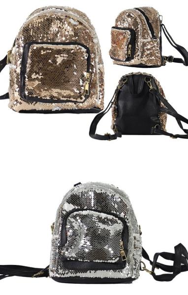 Quality Custom Photo Glitter Sequin Backpack Trendy Travel Backpack For Sublimation for sale
