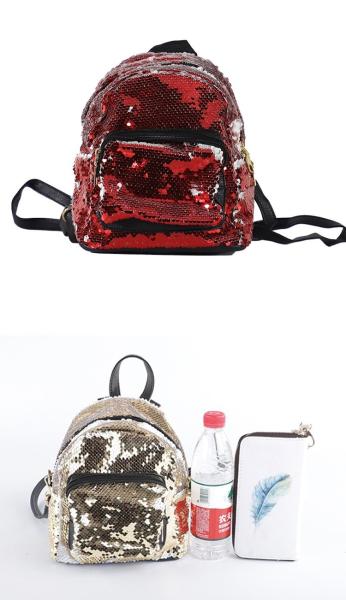 Quality Custom Photo Glitter Sequin Backpack Trendy Travel Backpack For Sublimation for sale