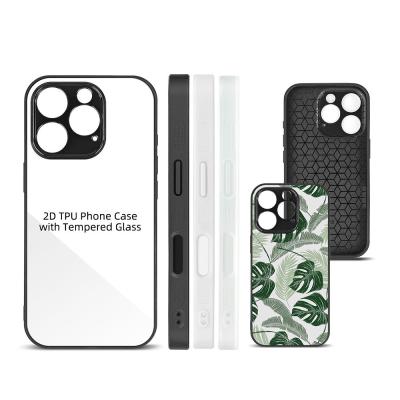 China Capa de telemóvel de sublimação em vidro temperado DIY personalizada para iPhone 14 15 16 à venda