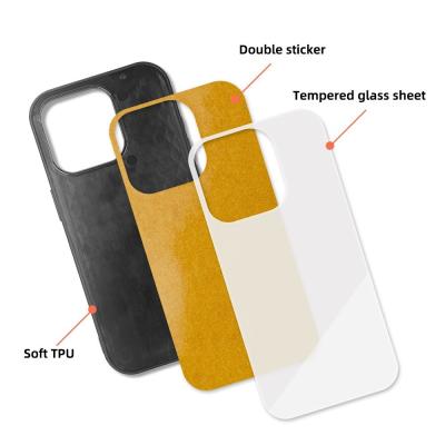 中国 DIY オーダーメイド テンプレートガラス サブライメーション 電話ケース iPhone 14 15 16 販売のため