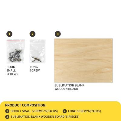 China Sublimation Key Hanger Diy Printing Door Hanger Home Decorative Wood Blanks For Sublimation for sale