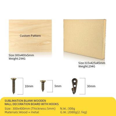 China Sublimation Key Hanger Diy Printing Door Hanger Home Decorative Wood Blanks For Sublimation for sale