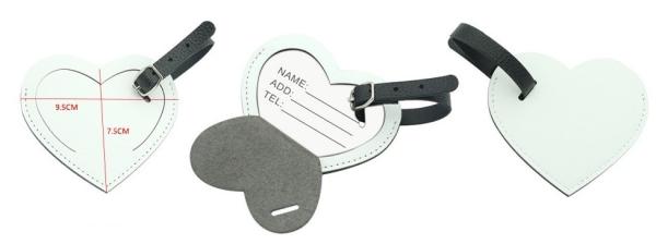 Quality Custom Blank Sublimation PU Leather Luggage Tag For Sublimation Printing for sale