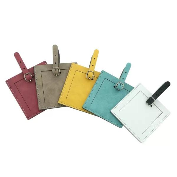Quality Custom Blank Sublimation PU Leather Luggage Tag For Sublimation Printing for sale