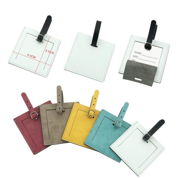 Quality Custom Blank Sublimation PU Leather Luggage Tag For Sublimation Printing for sale