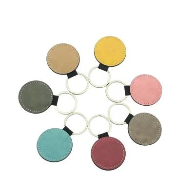 China Sublimation Blanks Double-Sided Leather Keychain For Sublimation Printing for sale