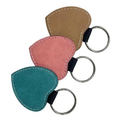China Sublimation Blanks Double-Sided Leather Keychain For Sublimation Printing for sale