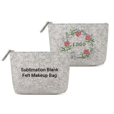 China Custom Sublimation Bag Blanks Felt Makeup Bag Sublimation Blank For  Photo Printing for sale