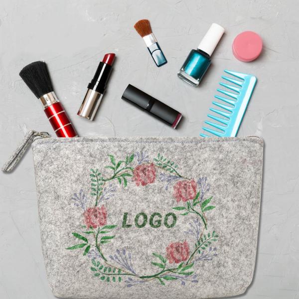 Custom Sublimation Bag Blanks Felt Makeup Bag Sublimation Blank For  Photo Printing