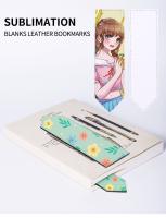 China Custom Leather Bookmarks Sublimation Bookmark Blanks for sale