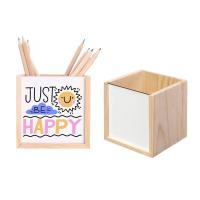 Quality Customized Sublimation Printing Wooden Pen Holder Gift For Students for sale