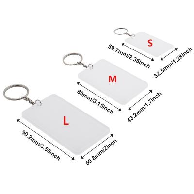 China DIY Sublimação personalizada Chaves de chave acrílicas em branco para impressão de fotos de sublimação à venda